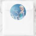 Frozen Elsa Birthday Classic Round Sticker | Zazzle