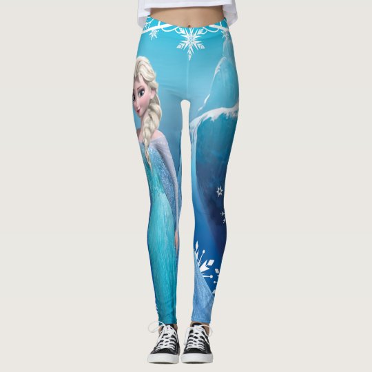 Frozen | Elsa Over the Shoulder Smirk Leggings | Zazzle.com