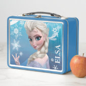 Frozen | Elsa Over the Shoulder Smirk Metal Lunch Box | Zazzle