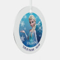 Frozen | Elsa Over the Shoulder Smirk Metal Ornament | Zazzle