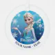 Frozen | Elsa Over the Shoulder Smirk Metal Ornament | Zazzle