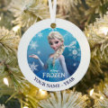 Frozen | Elsa Over the Shoulder Smirk Metal Ornament | Zazzle