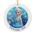 Frozen | Elsa Over the Shoulder Smirk Metal Ornament | Zazzle