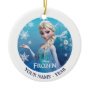 Frozen | Elsa Over the Shoulder Smirk Metal Ornament | Zazzle