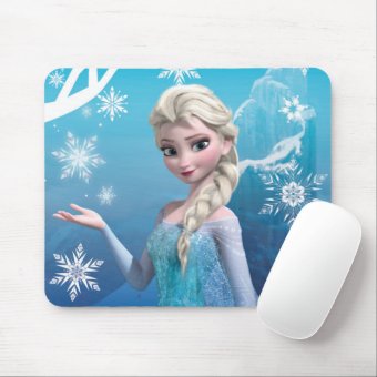 Frozen | Elsa Over the Shoulder Smirk Mouse Pad | Zazzle
