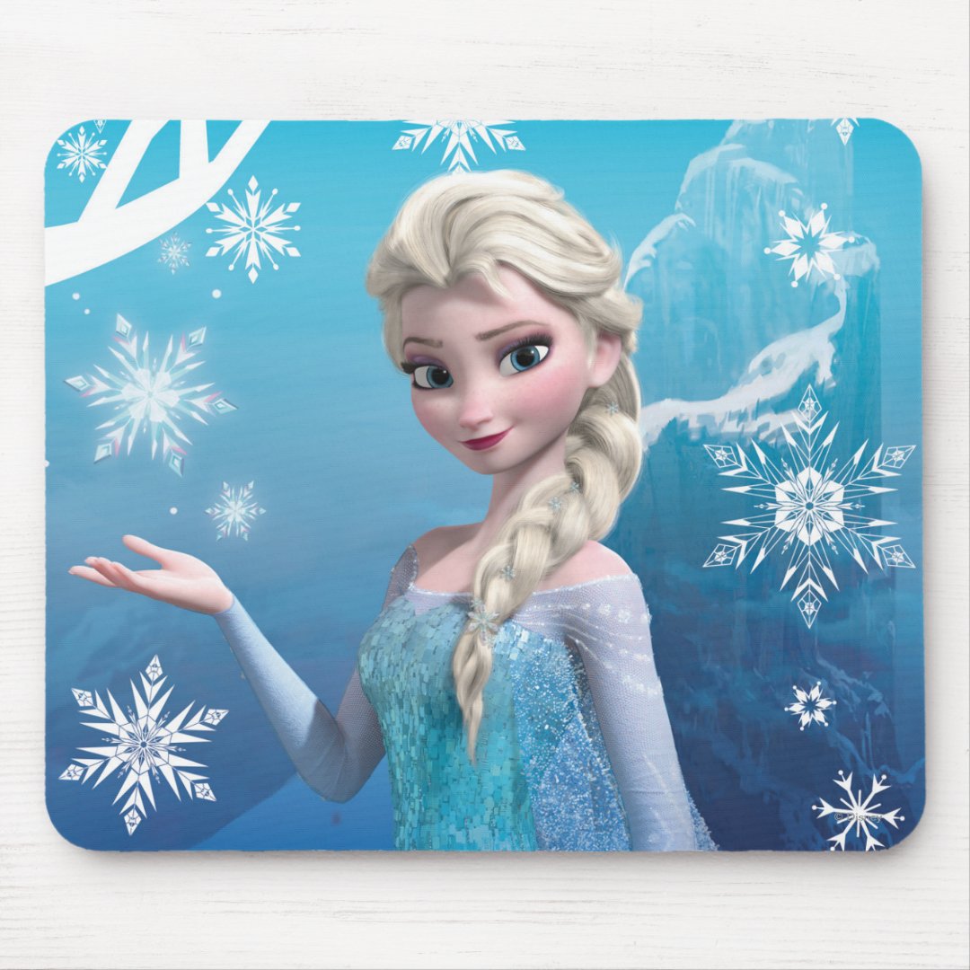 Frozen | Elsa Over the Shoulder Smirk Mouse Pad | Zazzle