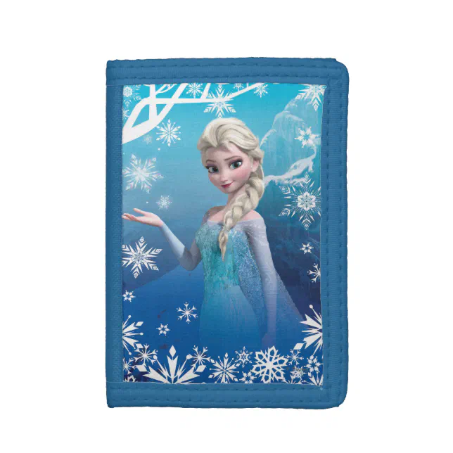 Frozen | Elsa Over the Shoulder Smirk Trifold Wallet | Zazzle