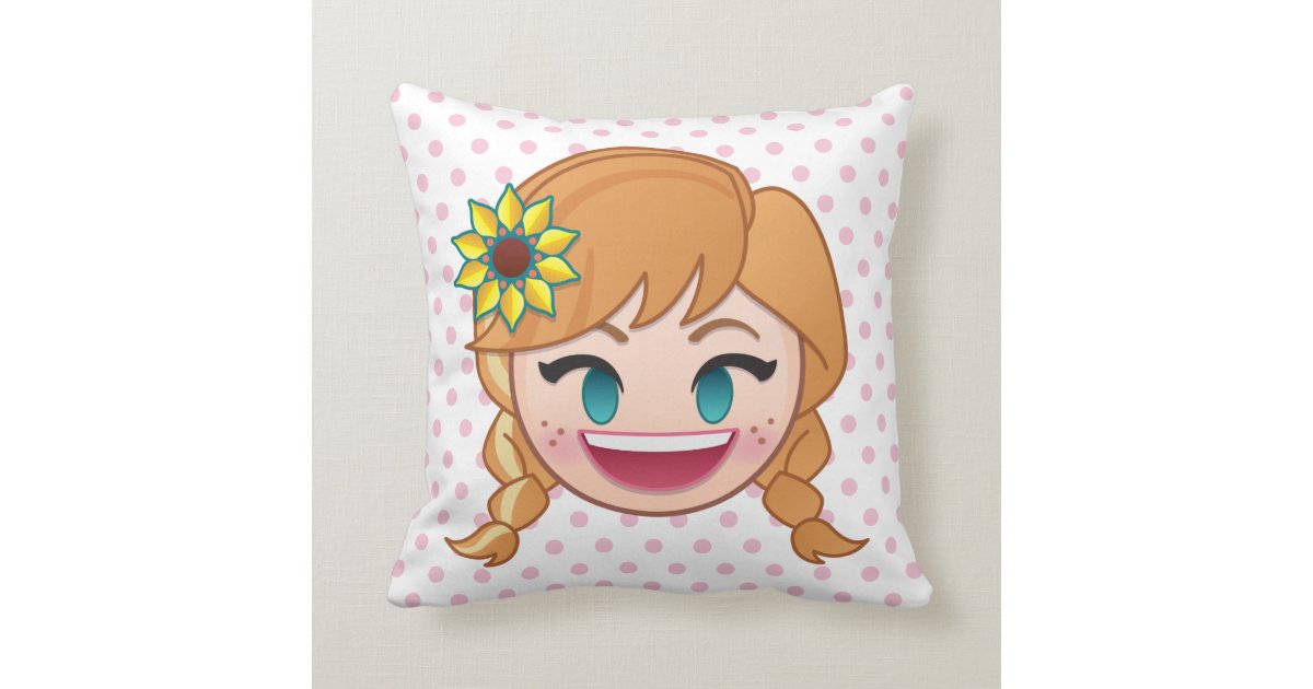 Frozen Emoji | Anna Throw Pillow | Zazzle.com