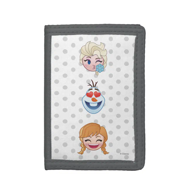 Frozen Emoji | Elsa, Anna & Olaf Tri-fold Wallet | Zazzle
