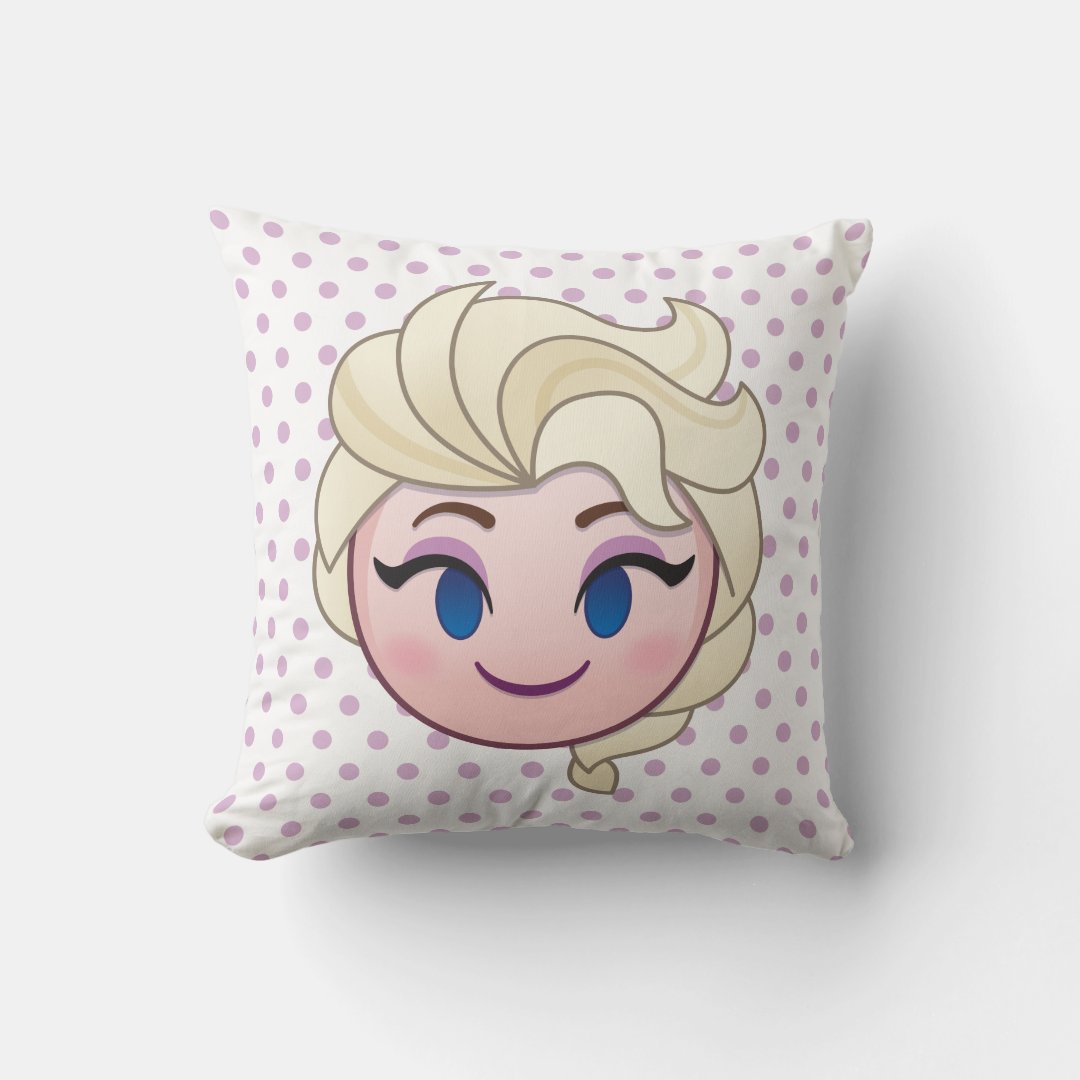 Frozen Emoji | Elsa Throw Pillow | Zazzle