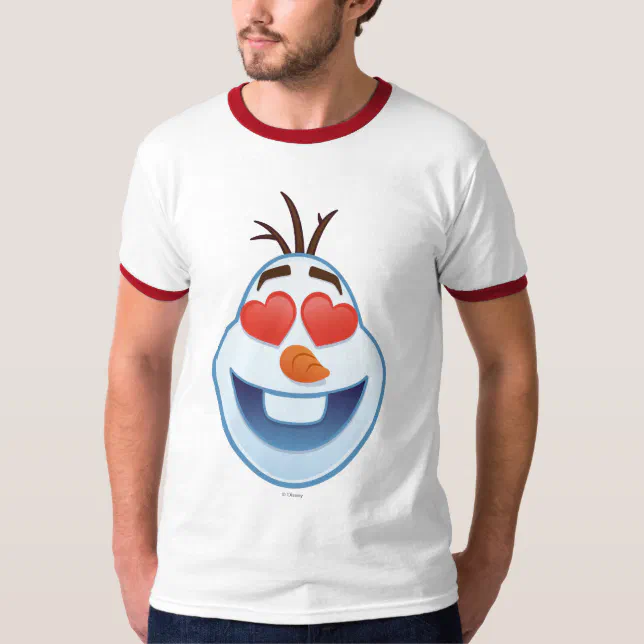 Frozen Emoji | Olaf with Heart-Shaped Eyes T-Shirt | Zazzle