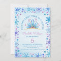 Frozen Fairy Tale Ice Princess Crowns Birthday Invitation | Zazzle