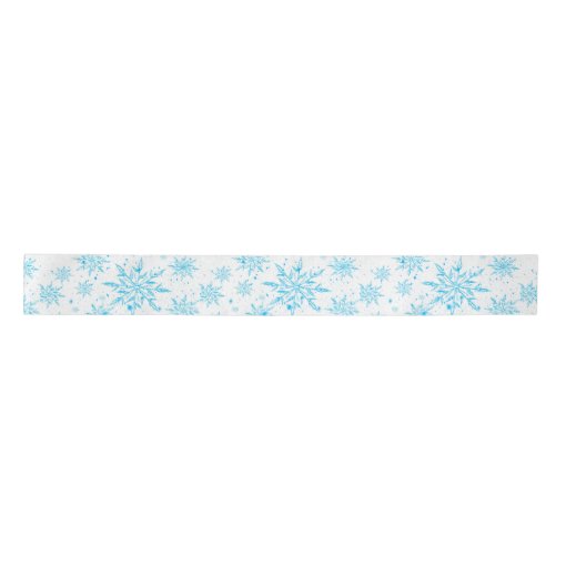 Frozen ice crystal snowflake ribbon | Zazzle