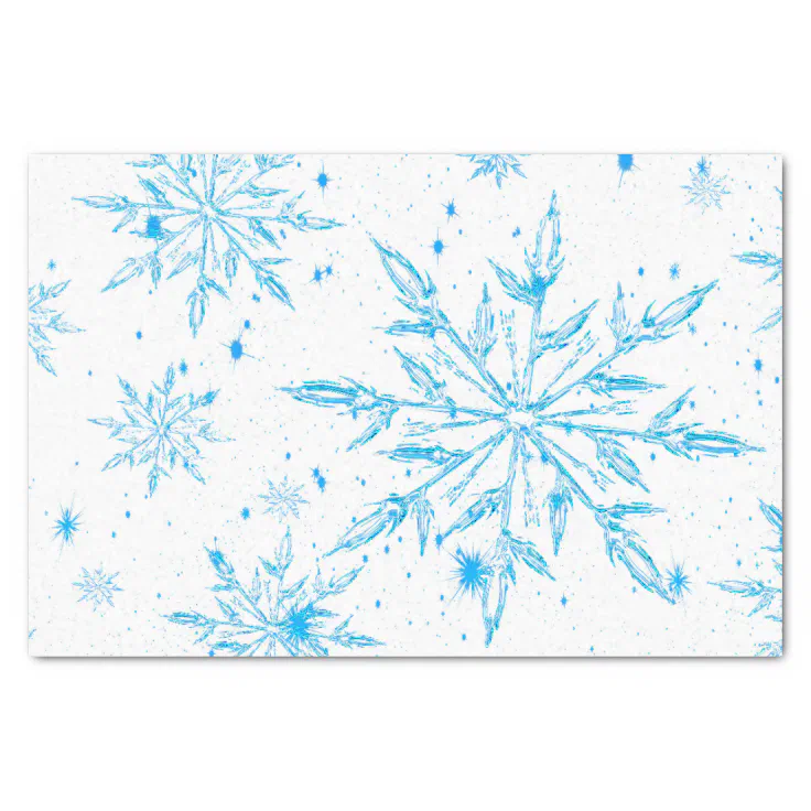 Frozen ice crystal snowflake tissue paper | Zazzle