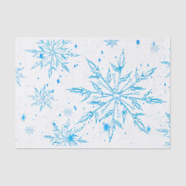 Frozen ice crystal snowflake tissue paper | Zazzle