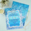 Frozen Ice Snowflakes Winter Event Flyer Poster | Zazzle