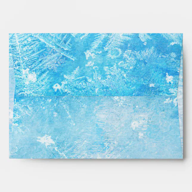 Frozen Ice Winter Wonderland Invitation Envelope | Zazzle