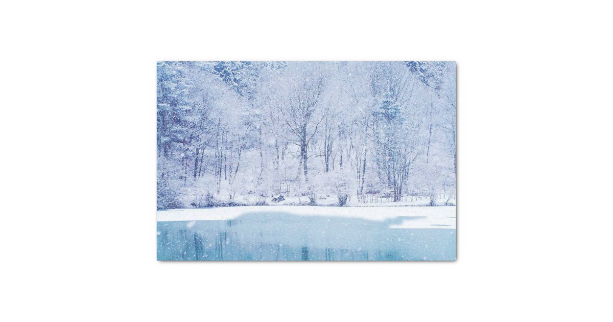Frozen Lake Christmas Tissue Paper | Zazzle