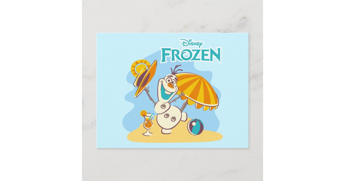 Frozen | Olaf Playing on the Beach Postcard | Zazzle