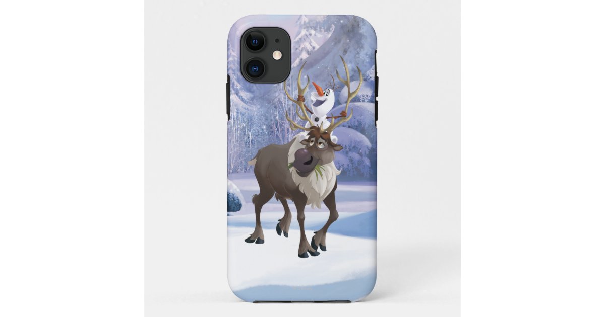 Frozen | Olaf sitting on Sven Case-Mate iPhone Case | Zazzle