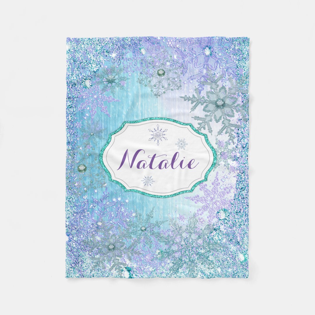 Frozen Snowflake Custom Fleece Blanket, 30"x40" | Zazzle