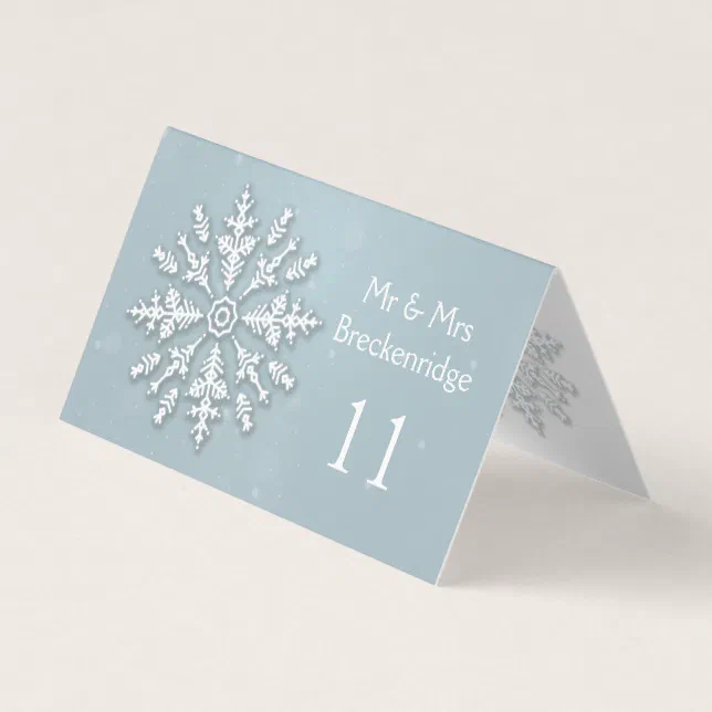 Frozen snowflake Wedding Table number, Place card | Zazzle