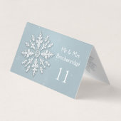 Frozen snowflake Wedding Table number, Place card | Zazzle