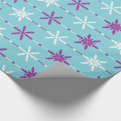 Frozen Snowflakes Holiday Gift Wrap | Zazzle