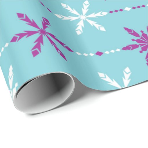 Frozen Snowflakes Holiday Gift Wrap | Zazzle