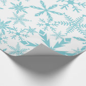 Frozen Snowflakes Holiday Gift Wrap / Blue White | Zazzle
