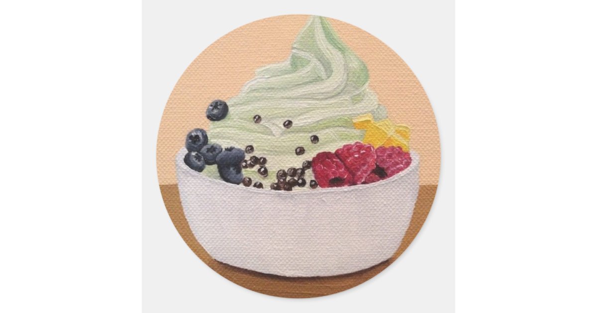 Frozen Yogurt Stickers | Zazzle
