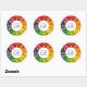 Fruit and vegetable color wheel (12 colors) classic round sticker | Zazzle