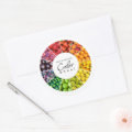 Fruit and vegetable color wheel (12 colors) classic round sticker | Zazzle