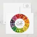 Fruit and vegetable color wheel (12 colors) postcard | Zazzle