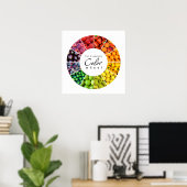 Fruit and vegetable color wheel (12 colors) poster | Zazzle