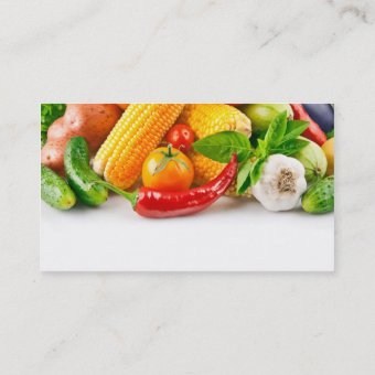 fruit and vegetables dealer business card template | Zazzle