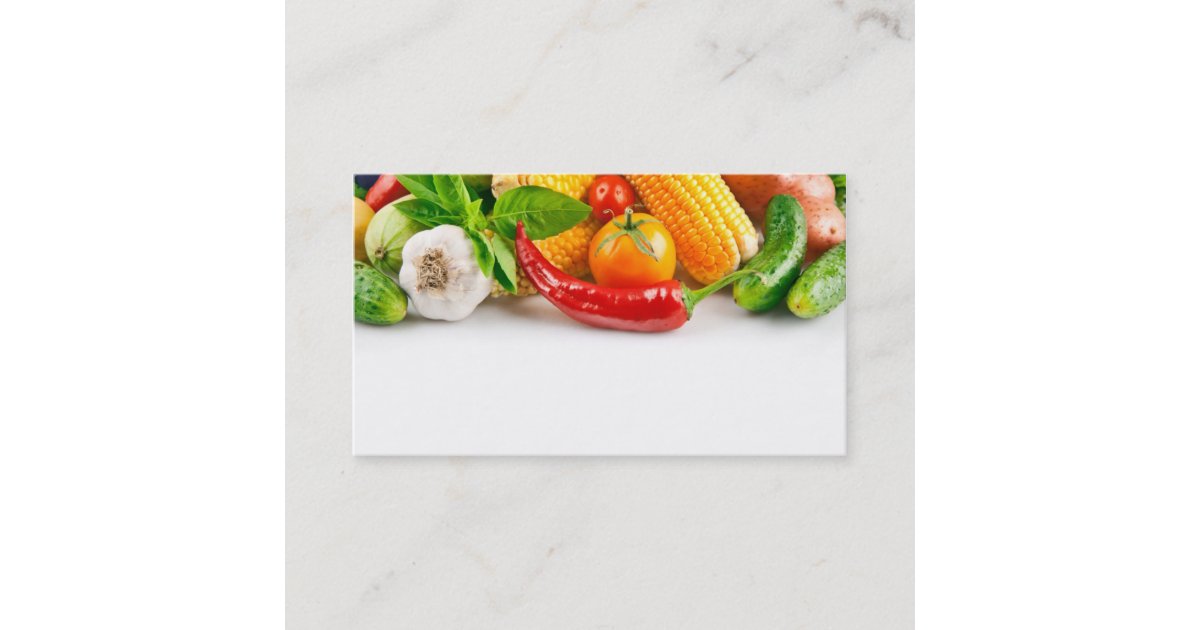 fruit and vegetables dealer business card template | Zazzle