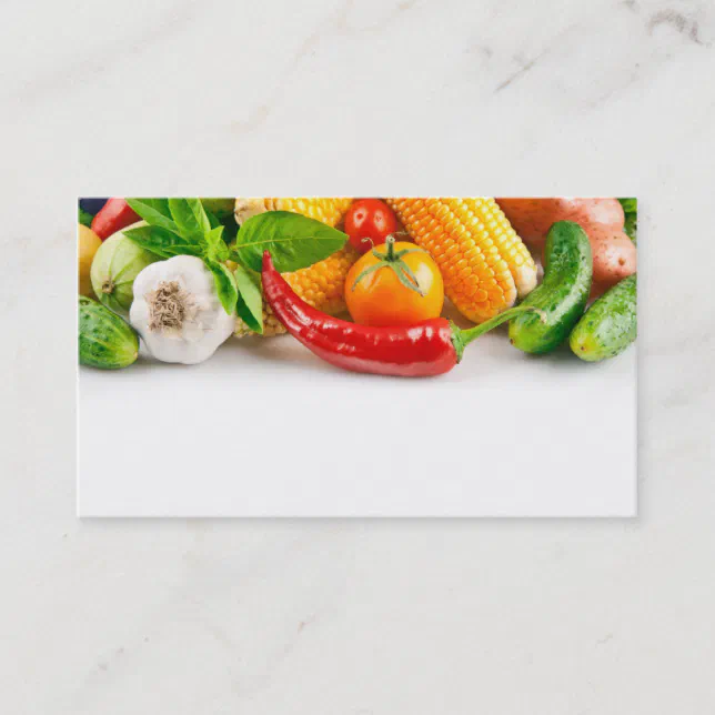fruit and vegetables dealer business card template | Zazzle