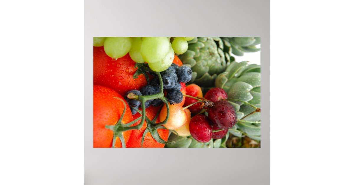 Fruit and Vegetables Poster | Zazzle