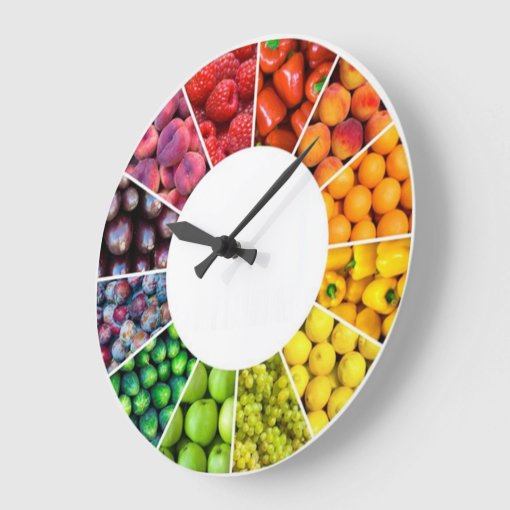 Fruit and Veggie Wall Clock | Zazzle