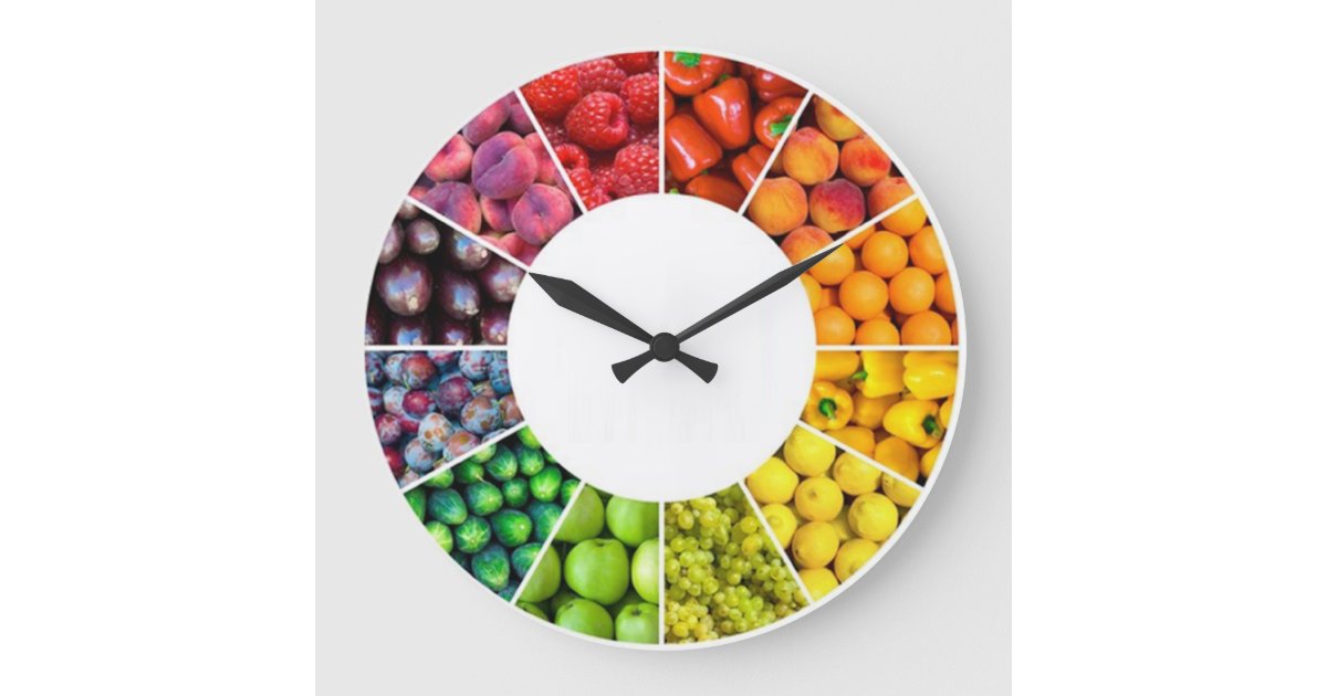 Fruit and Veggie Wall Clock | Zazzle