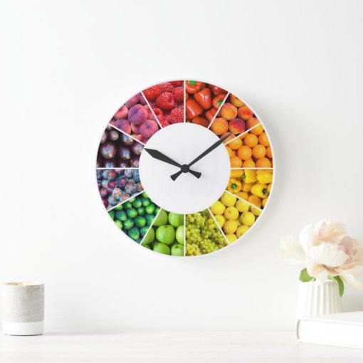 Fruit and Veggie Wall Clock | Zazzle