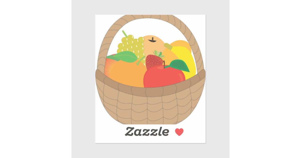 Fruit Basket Sticker | Zazzle