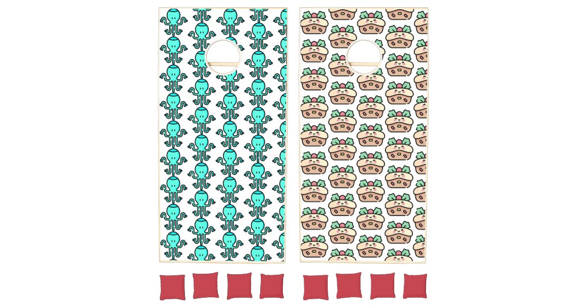 fruit cake cornhole set | Zazzle