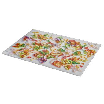 Fruit Decorative Glass Chopping Board | Zazzle