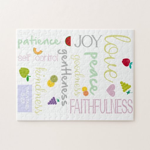 Fruit of the Holy Spirit Christian Bible Verse Jigsaw Puzzle | Zazzle