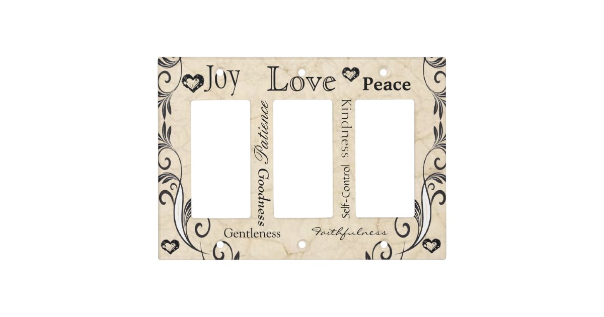 Fruit of the Spirit Bible Verse TRIPLE lightswitch Light Switch Cover ...