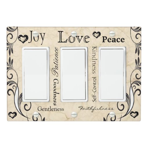 Fruit of the Spirit Bible Verse TRIPLE lightswitch Light Switch Cover ...