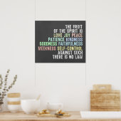 Fruit of the Spirit Chalkboard Look Bible Verse Poster | Zazzle