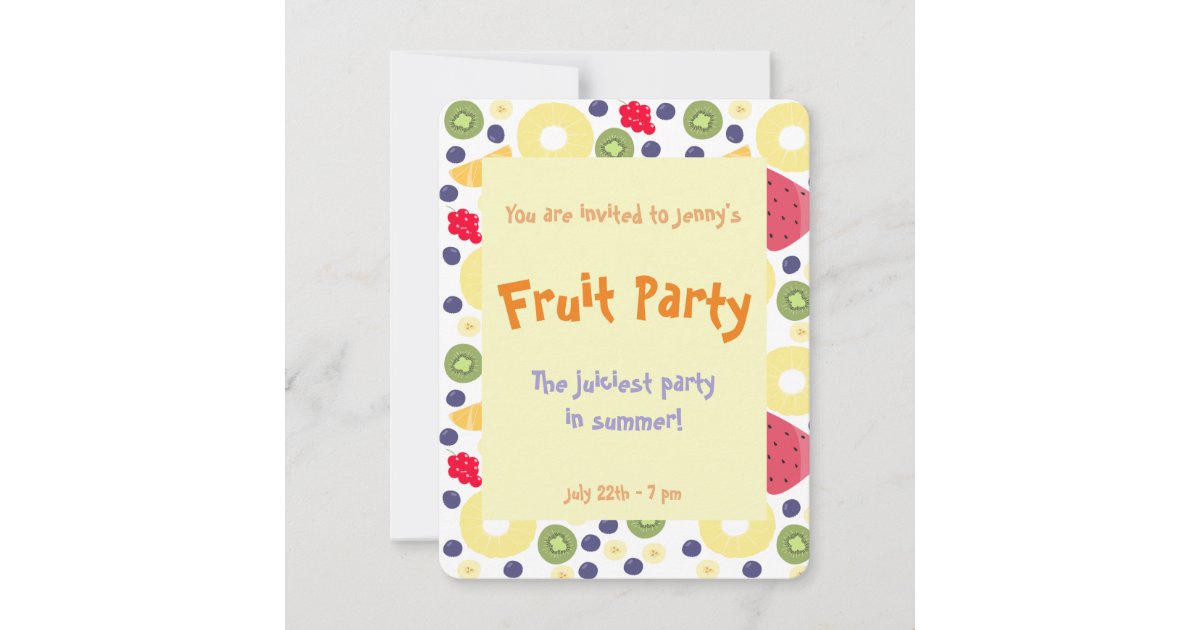 Fruit party - Invitation | Zazzle